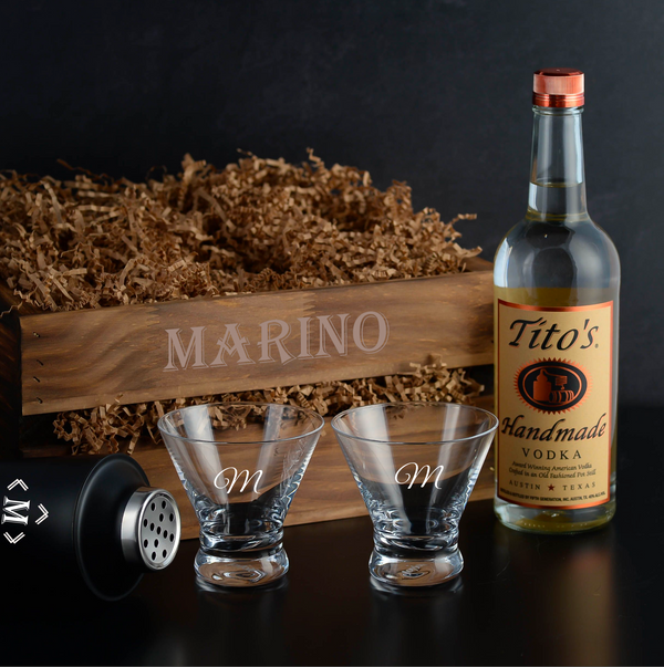 Tito's Vodka Custom Martini Set - Vodka Gift Sets - Vodka Holiday Gift ...